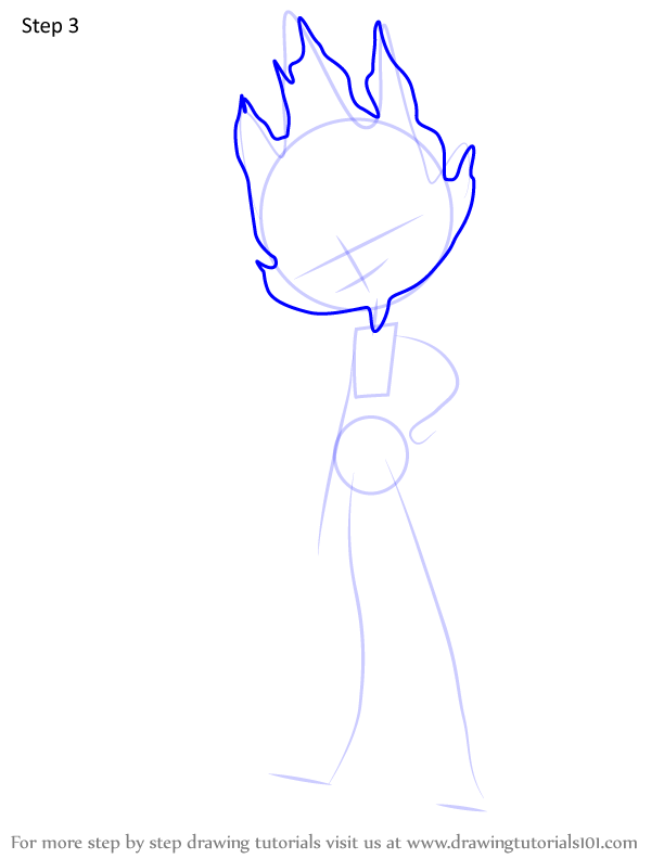 How to Draw Ember Lumen from Elemental (Elemental) Step by Step | DrawingTutorials101.com