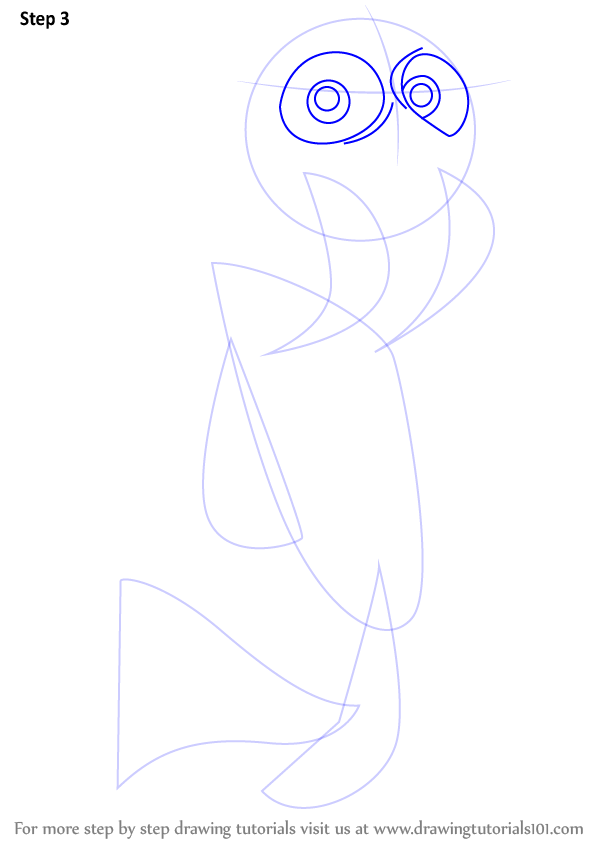 How to Draw Gurgle from Finding Nemo (Finding Nemo) Step by Step ...