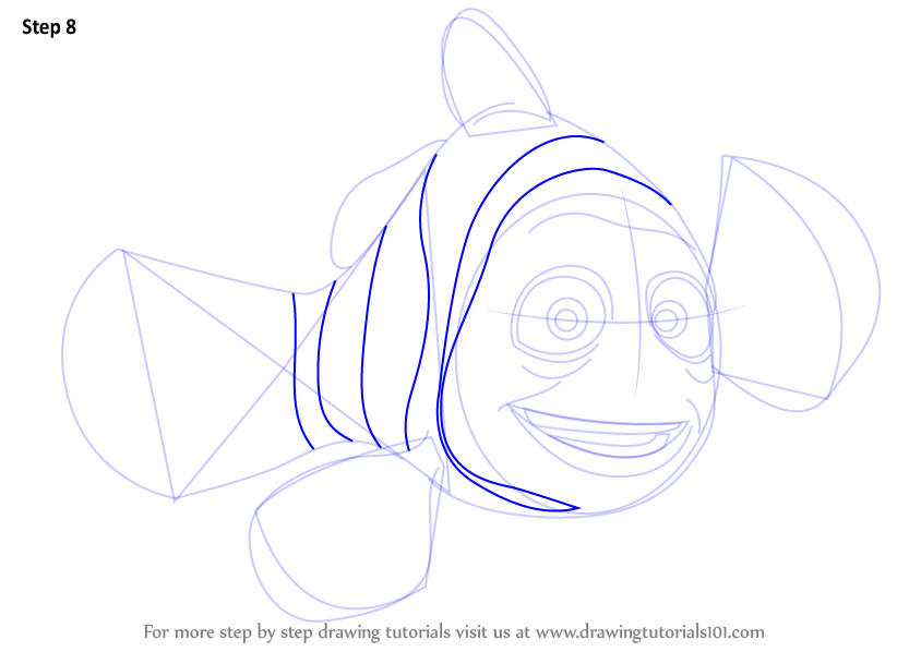 How to Draw Marlin from Finding Nemo (Finding Nemo) Step by Step ...