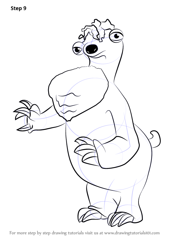 How To Draw Sid From Ice Age
