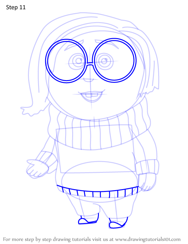 How to Draw Sadness from Inside Out 2 (Inside Out 2) Step by Step ...