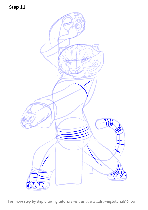 How to Draw Tigress from Kung Fu Panda 3 (Kung Fu Panda 3) Step by Step ...