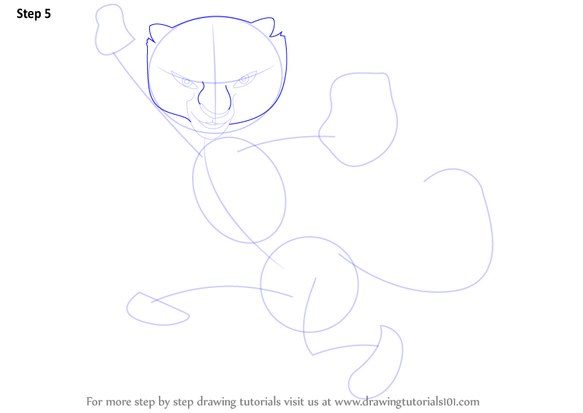 How to Draw Tigress from Kung Fu Panda (Kung Fu Panda) Step by Step ...