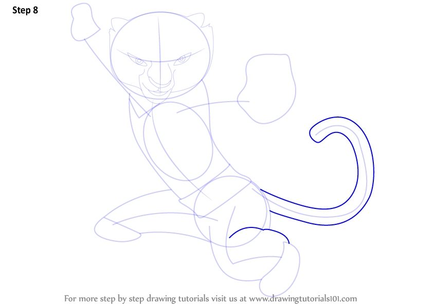 How to Draw Tigress from Kung Fu Panda (Kung Fu Panda) Step by Step ...