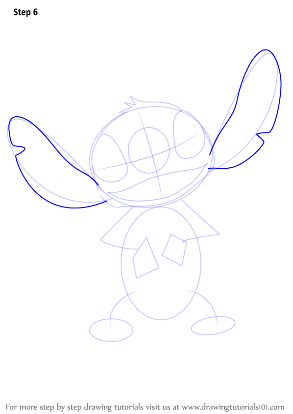 How to Draw Stitch from Lilo and Stitch (Lilo & Stitch) Step by Step ...