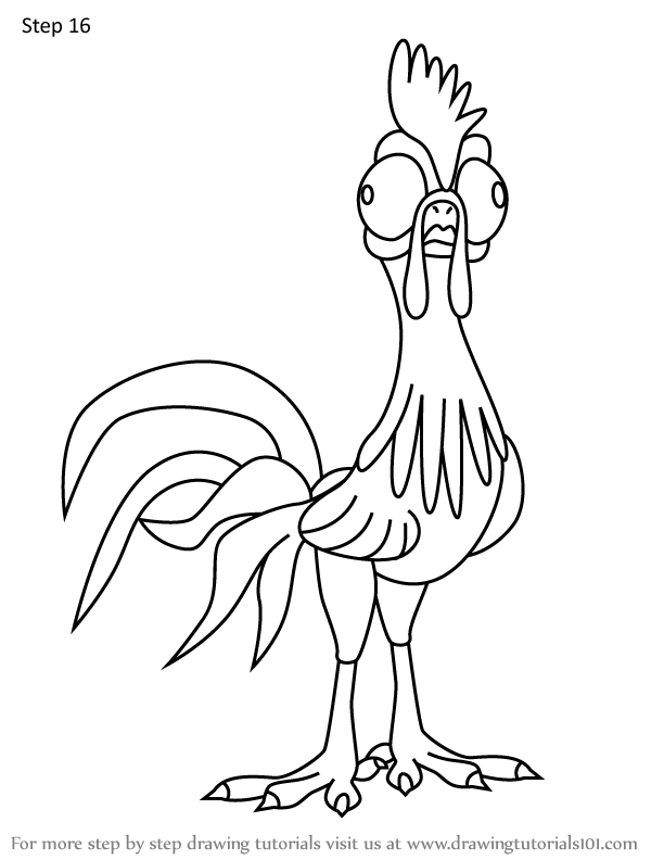 How to Draw Hei Hei from Moana 2 (Moana 2) Step by Step ...