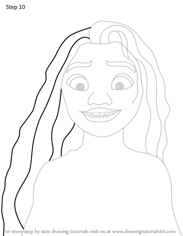 How to Draw Moana from Moana 2 (Moana 2) Step by Step ...