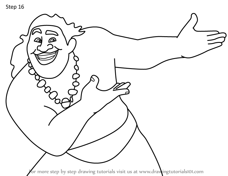 How to Draw Moni from Moana 2 (Moana 2) Step by Step ...