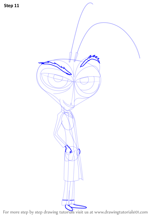 How to Draw Dr. Cockroach from Monsters vs. Aliens (Monsters vs. Aliens ...