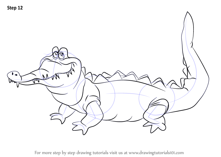 Easy Crocodile Drawing