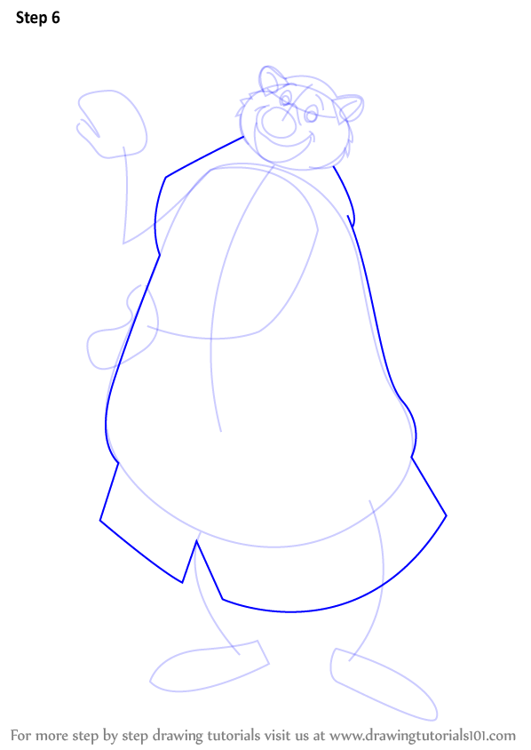 How to Draw Little John the Bear from Robin Hood (Robin Hood) Step by ...