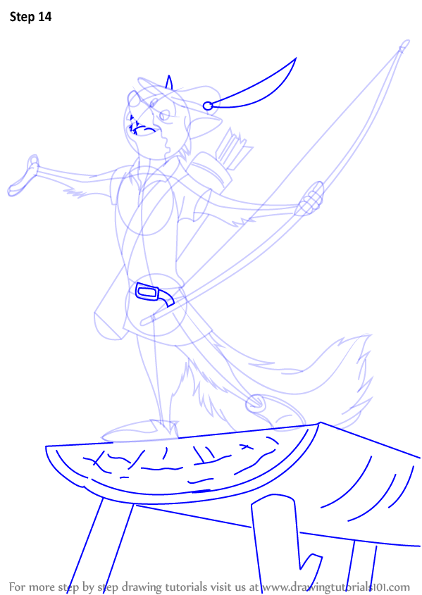 How to Draw Robin The Fox from Robin Hood (Robin Hood) Step by Step ...