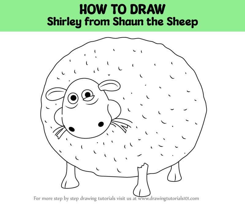 How to Draw Shirley from Shaun the Sheep (Shaun the Sheep) Step by Step ...