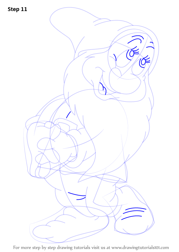 How to Draw Bashful Dwarf from Snow White and the Seven Dwarfs (Snow ...