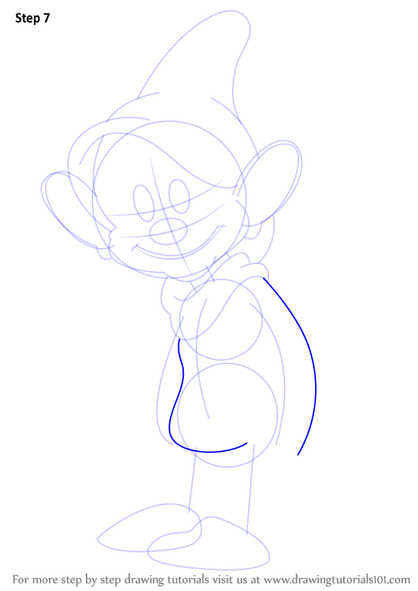 How to Draw Dopey Dwarf from Snow White and the Seven Dwarfs (Snow ...