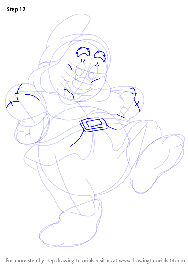 How to Draw Happy Dwarf from Snow White and the Seven Dwarfs (Snow ...