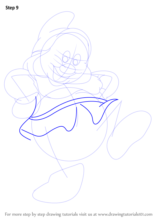 How to Draw Happy Dwarf from Snow White and the Seven Dwarfs (Snow ...