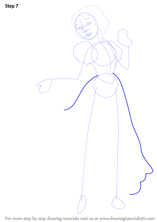 How to Draw Snow White Princess from Snow White and the Seven Dwarfs ...