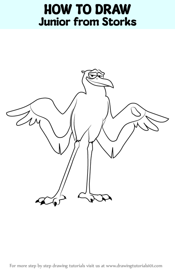 How to Draw Junior from Storks (Storks) Step by Step ...