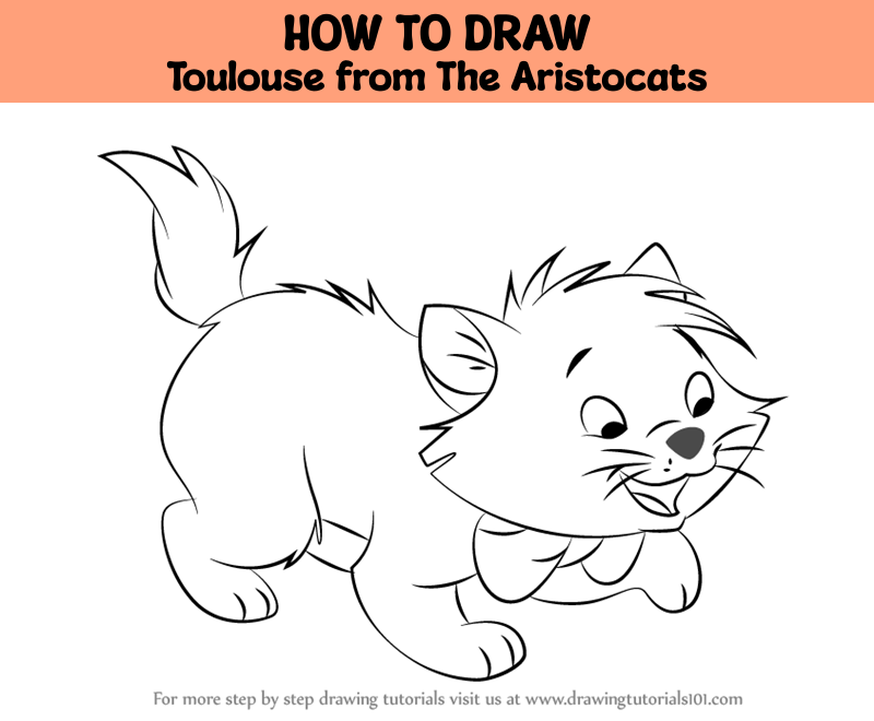 How to Draw Toulouse from The Aristocats (The Aristocats) Step by Step ...
