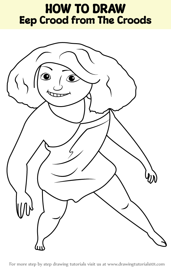 Os Croods Eep Desenhando How To Draw Eep Crood From The Croods