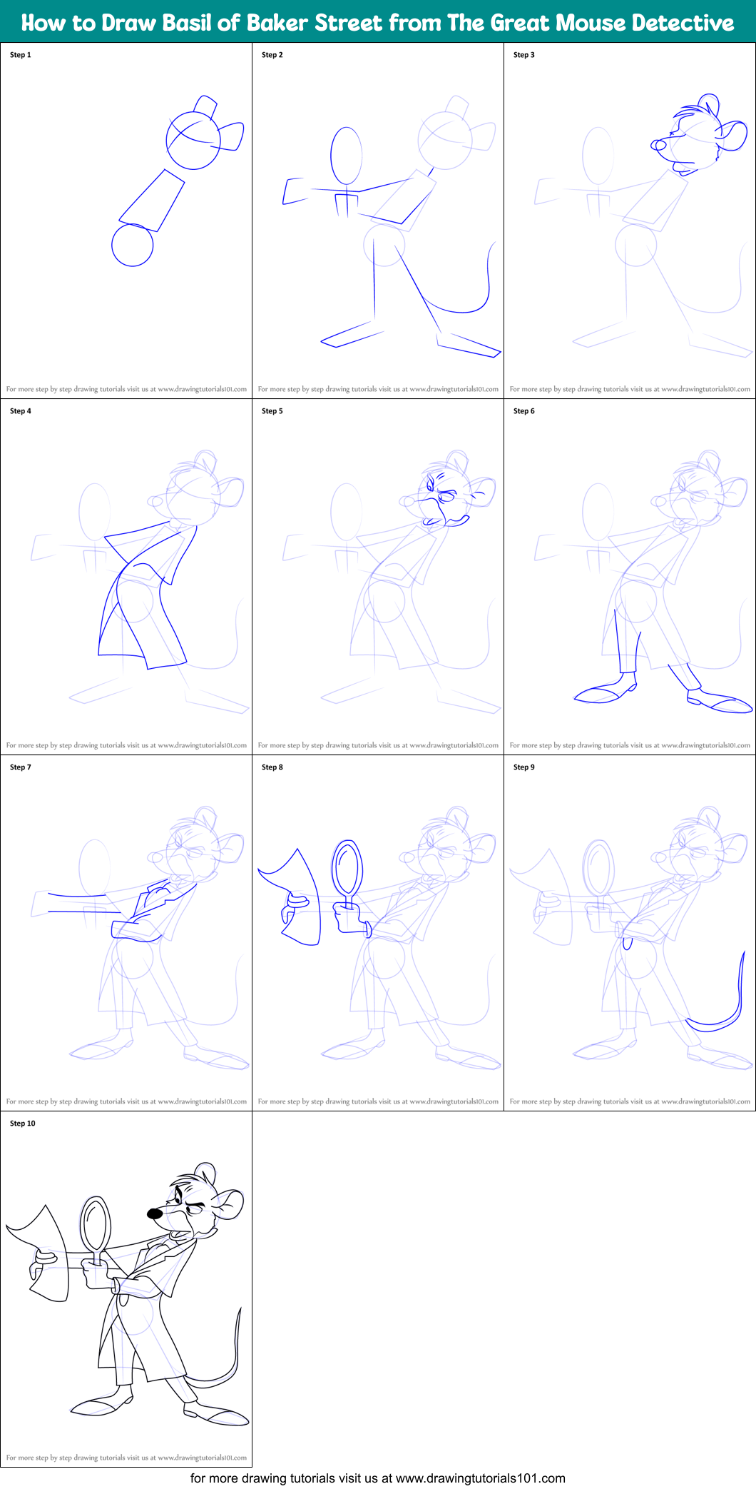 Basil Drawing Easy Step By Step