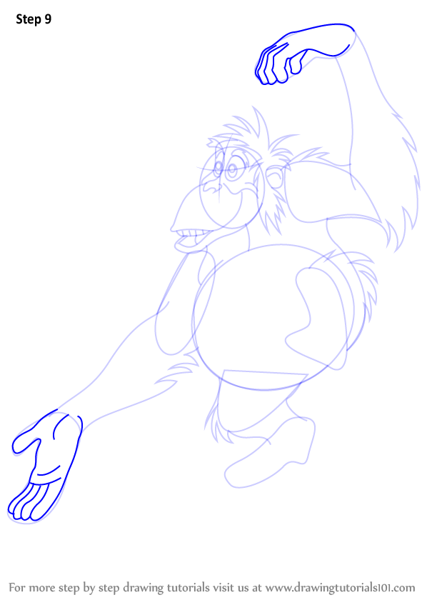 How to Draw King Louie from The Jungle Book (The Jungle Book) Step by ...