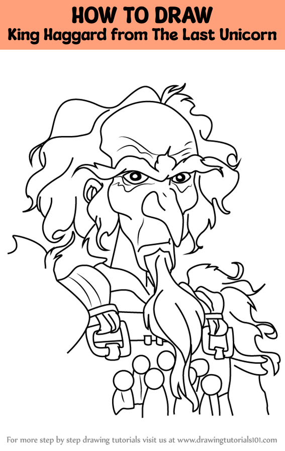 How to Draw King Haggard from The Last Unicorn (The Last Unicorn) Step ...
