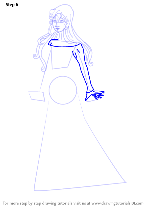 How to Draw Lady Amalthea from The Last Unicorn (The Last Unicorn) Step ...