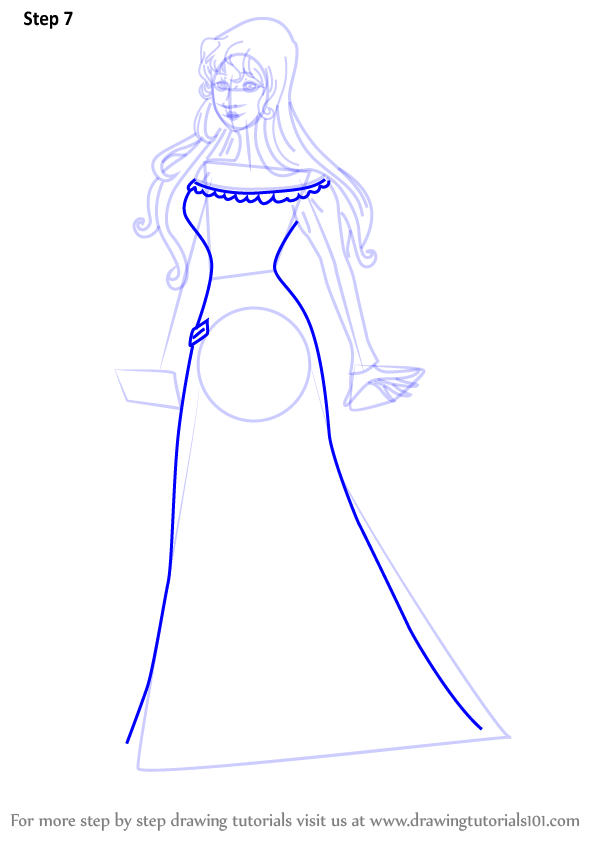 How to Draw Lady Amalthea from The Last Unicorn (The Last Unicorn) Step ...