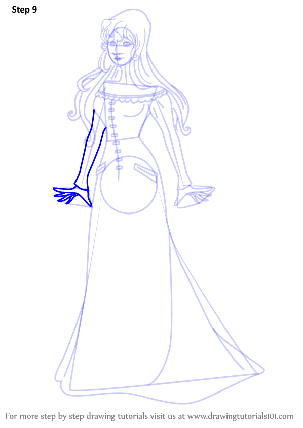 How to Draw Lady Amalthea from The Last Unicorn (The Last Unicorn) Step ...