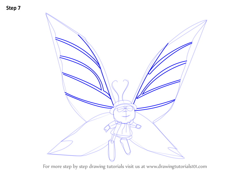 How to Draw The Butterfly from The Last Unicorn (The Last Unicorn) Step ...