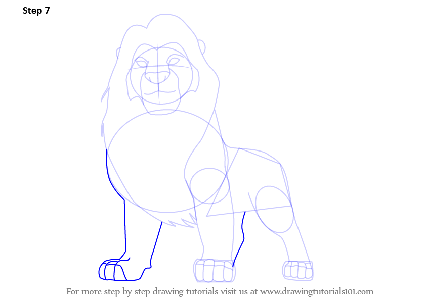 How to Draw Mufasa from The Lion King (The Lion King) Step by Step ...