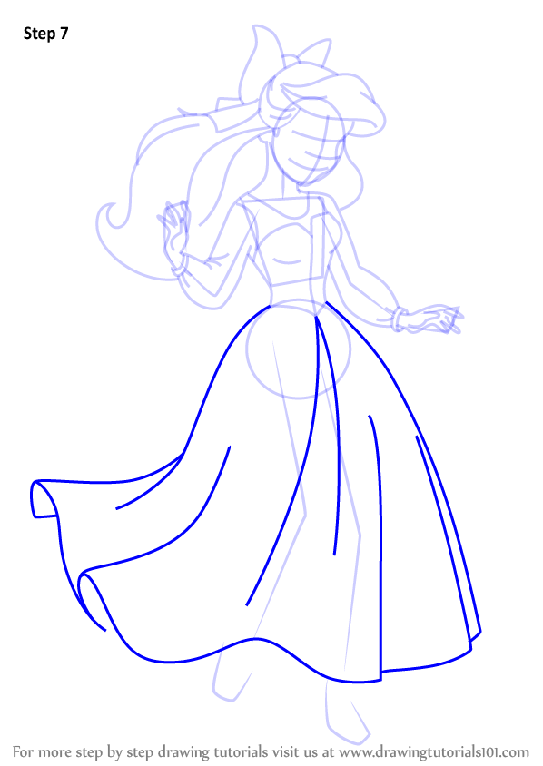 How To Draw Mermaid Ariel Cute And Easy Stepbystep