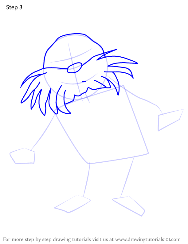 How to Draw The Lorax from The Lorax (The Lorax) Step by Step | DrawingTutorials101.com