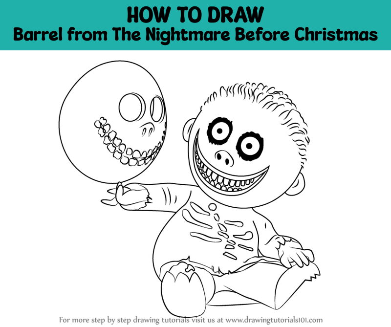 How to Draw Barrel from The Nightmare Before Christmas (The Nightmare ...