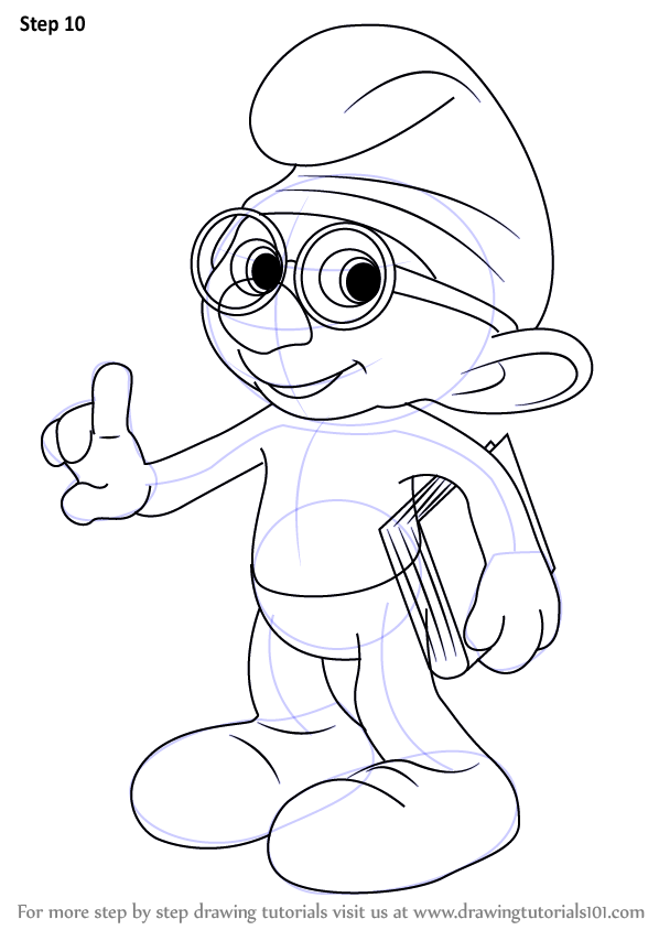 How to Draw Brainy Smurf from The Smurfs (The Smurfs) Step by Step ...