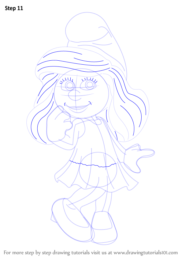 Learn How to Draw Smurfette from The Smurfs (The Smurfs) Step by Step ...
