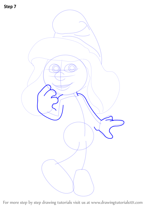 How to Draw Smurfette from The Smurfs (The Smurfs) Step by Step ...