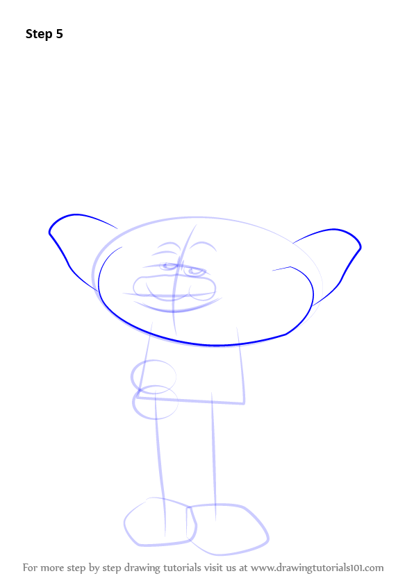 How to Draw Branch from Trolls (Trolls) Step by Step | DrawingTutorials101.com