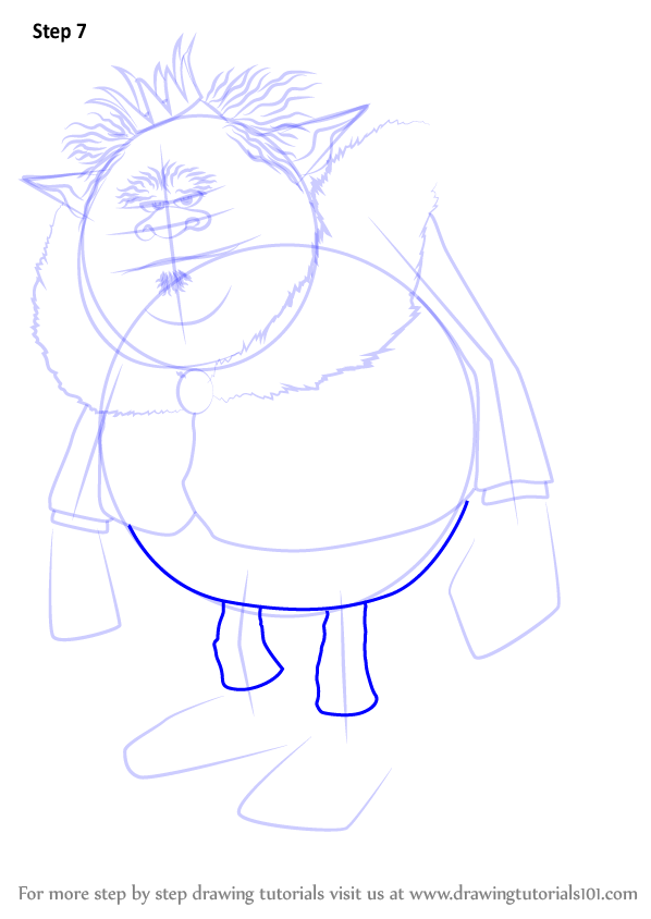 How to Draw King Gristle from Trolls (Trolls) Step by Step | DrawingTutorials101.com