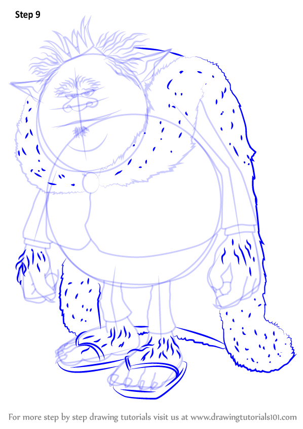 How to Draw King Gristle from Trolls (Trolls) Step by Step | DrawingTutorials101.com