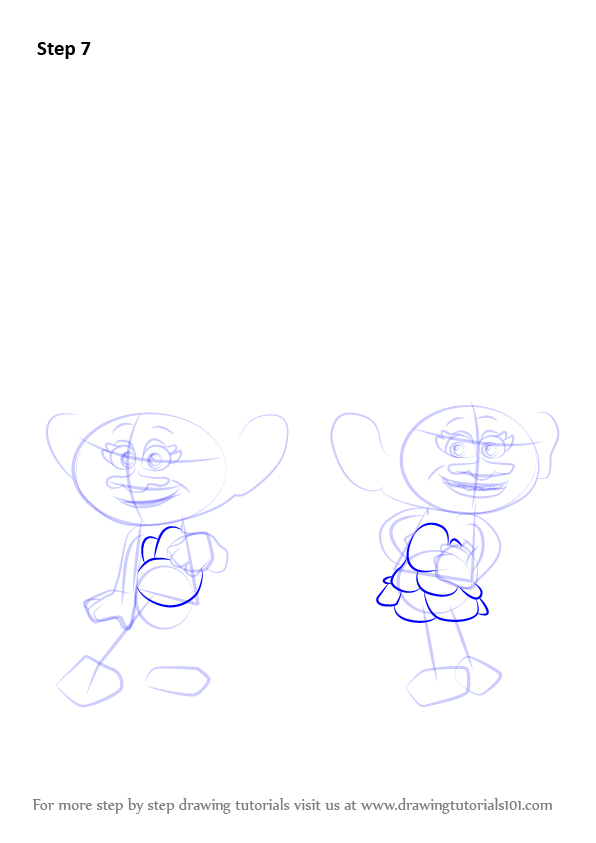 How to Draw Satin and Chenille from Trolls (Trolls) Step by Step | DrawingTutorials101.com