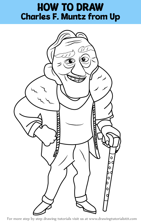 How to Draw Charles F. Muntz from Up (Up) Step by Step ...
