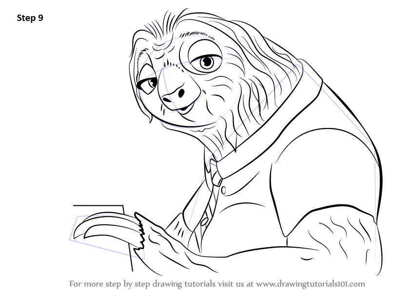 How to Draw Flash from Zootopia (Zootopia) Step by Step ...