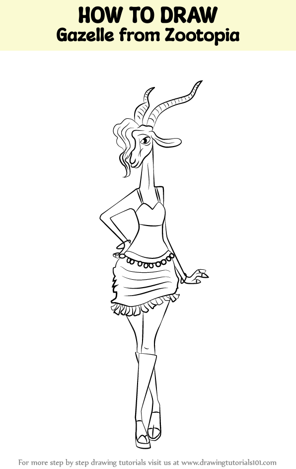 Gazelle Drawing Simple