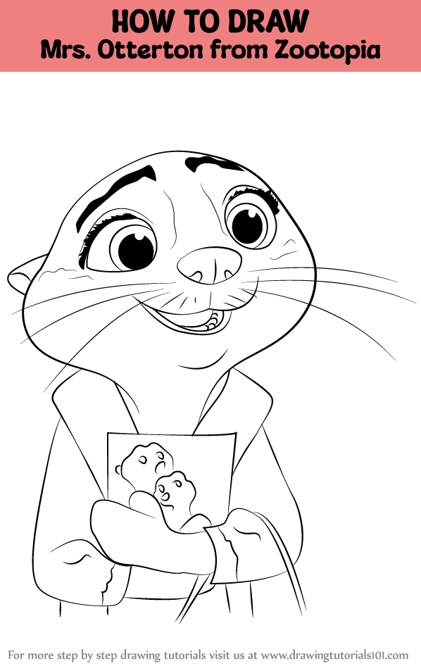 How to Draw Mrs. Otterton from Zootopia (Zootopia) Step by Step ...