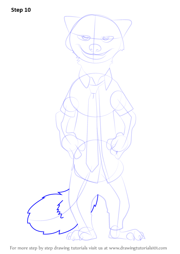How to Draw Nick Wilde from Zootopia (Zootopia) Step by Step ...
