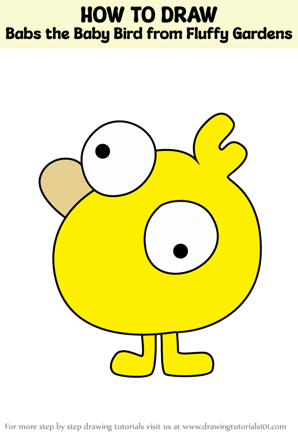How to Draw Babs the Baby Bird from Fluffy Gardens (Fluffy Gardens ...