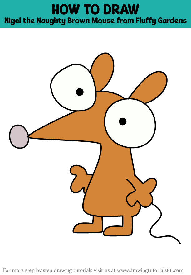 How to Draw Nigel the Naughty Brown Mouse from Fluffy Gardens (Fluffy ...